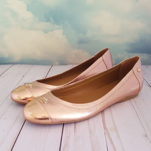 Coach | Shoes | Coach Leather Chelsea Flats Rose Gold Nwob | Poshmark